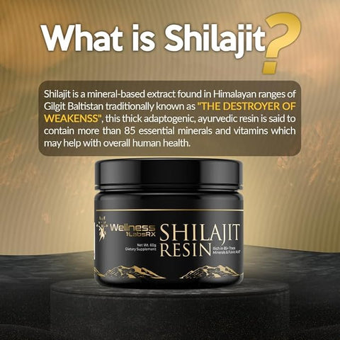 Pure Himalayan Organic Shilajit Resin 500mg Per Serving - 80% Fulvic A ...